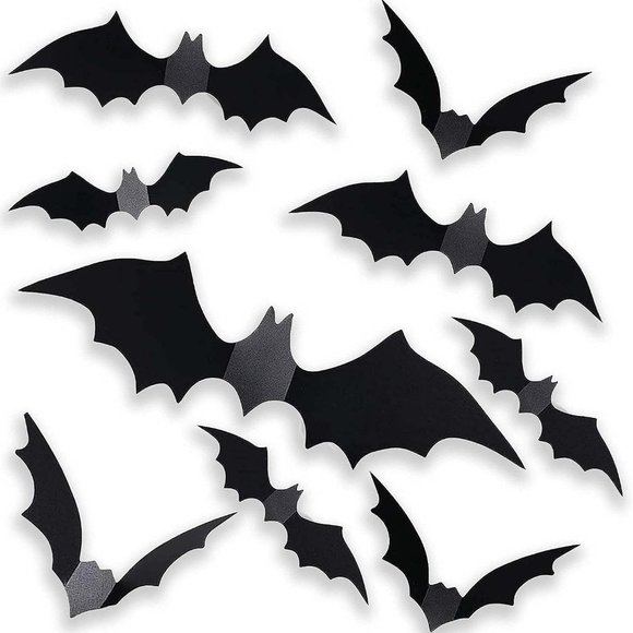 unbranded | Holiday | 2 Small Mini Halloween 3d Black Bats Decoration 4 ...